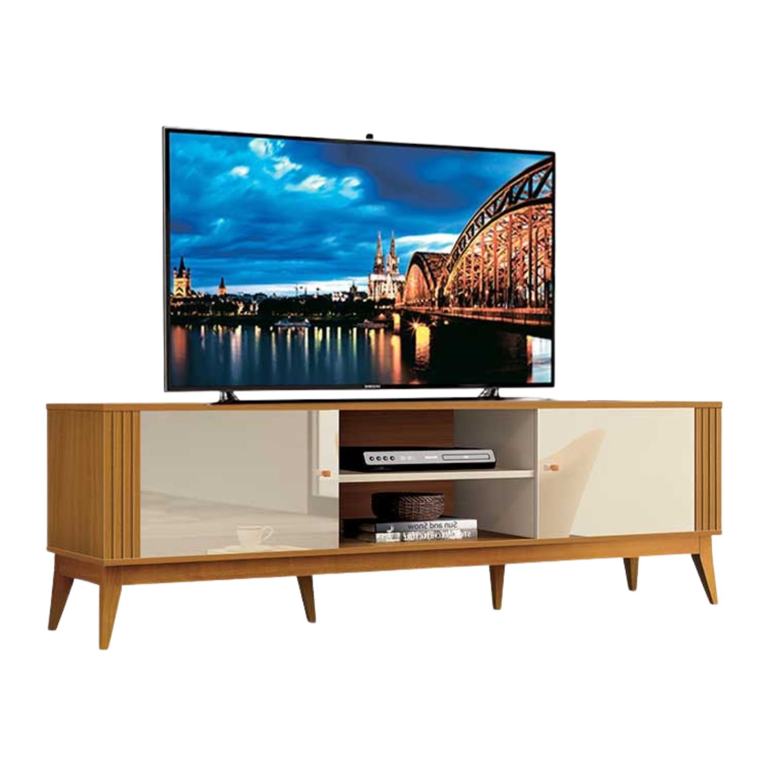 Rack Legacy 1.6m Off White / Cedro Natural EDN