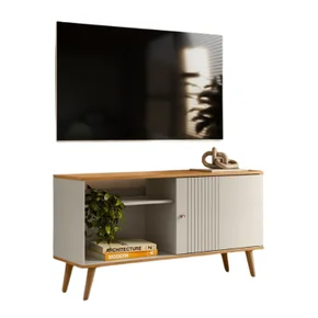 Rack Rubi 1,20m Nature / Off White Línea Brasil