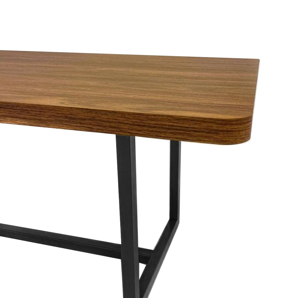 Mesa Jantar Urban 1,80 X 1,00m MDF Jatoba C/ Metal Preto Rudnick